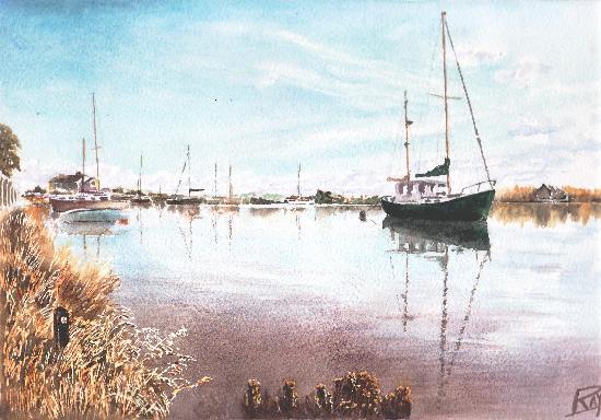 Ray Toombs Watercolourist: combwich somerset